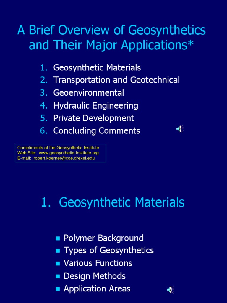 Geosynthetics Overview - Compressed | PDF | Materials | Civil Engineering