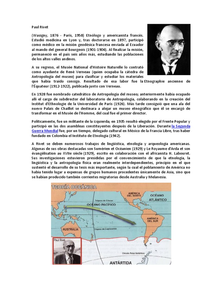 Paul Rivet | PDF | Antropología