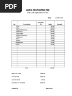 Petty Cash Replenishment Form (PCRF) | PDF