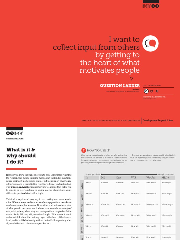 Question Ladder Size A4 | PDF | Question | Innovation