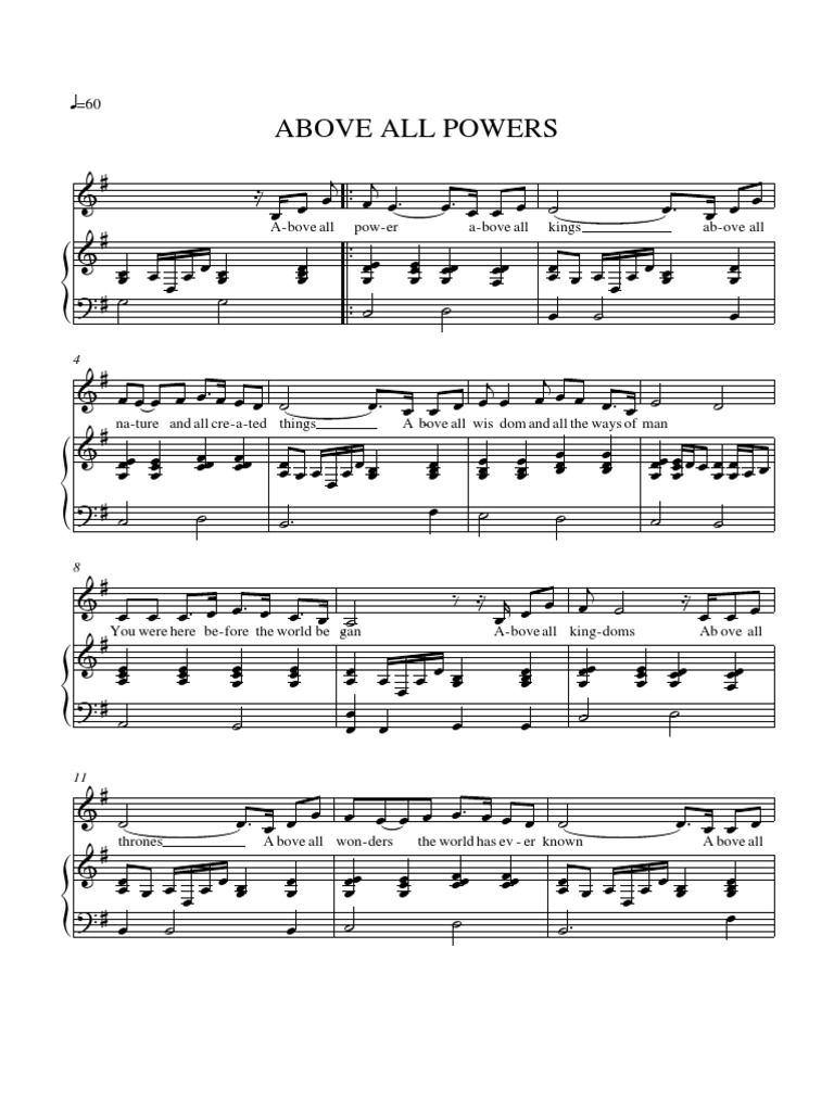 Above All Powers With Lyrics | PDF