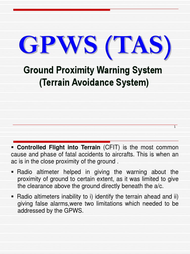 GPWS (TAS) Explained: How the Ground Proximity Warning System Works ...