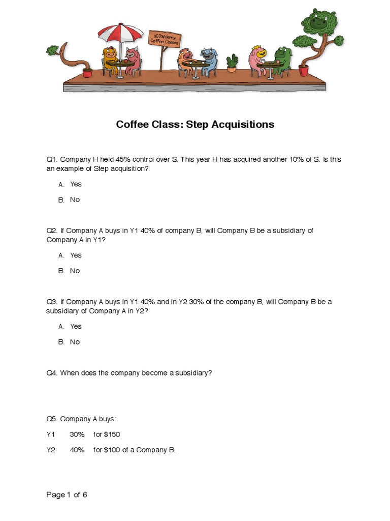 P2 ACCA - Step Acq. | PDF | Goodwill (Accounting) | Mergers And ...