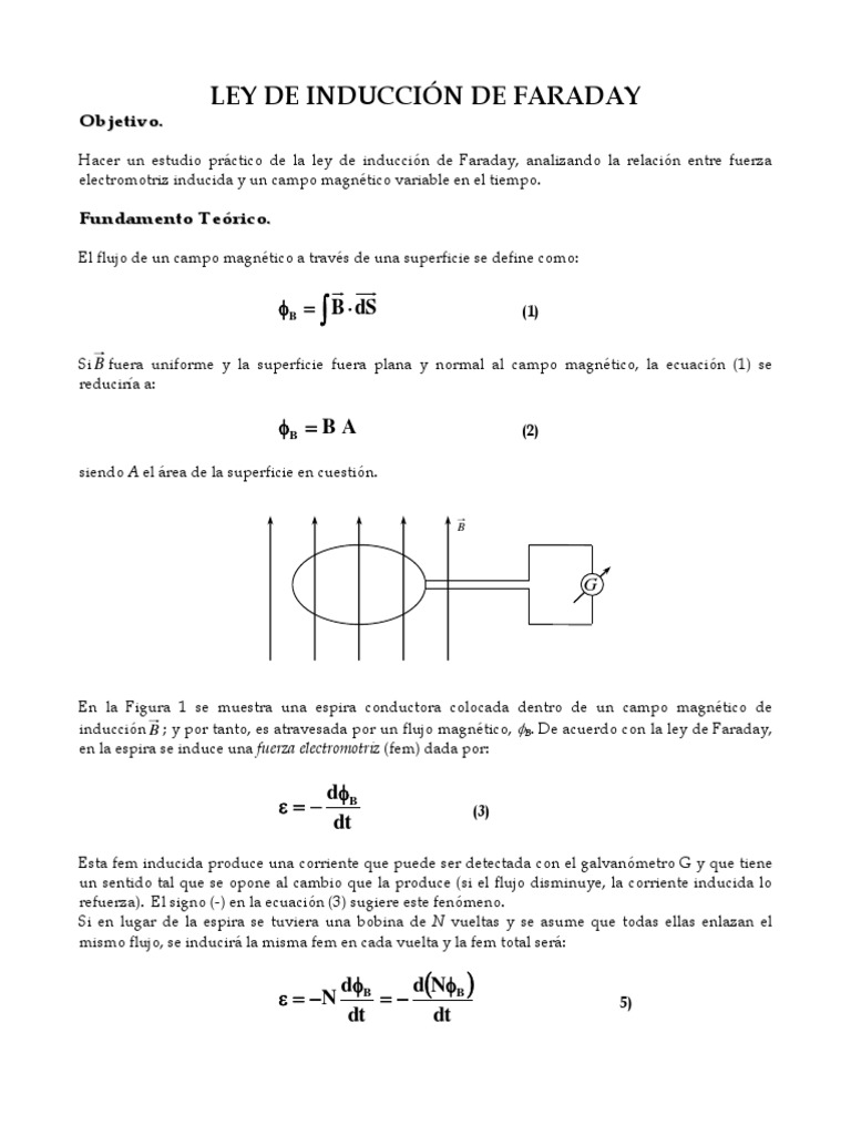 05 - Ley de Inducción de Faraday | PDF | Corriente eléctrica | Inductor