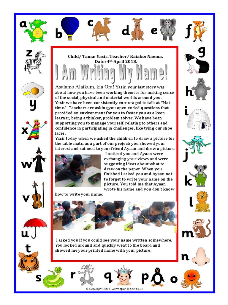 I Am Writing My Name! | PDF | Learning | Behaviorism