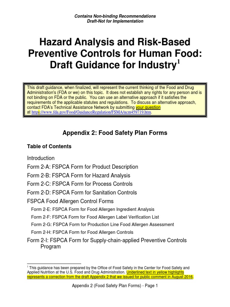 Hazard Analysis and Risk_Based Preventive Controls for Human Food Draft ...