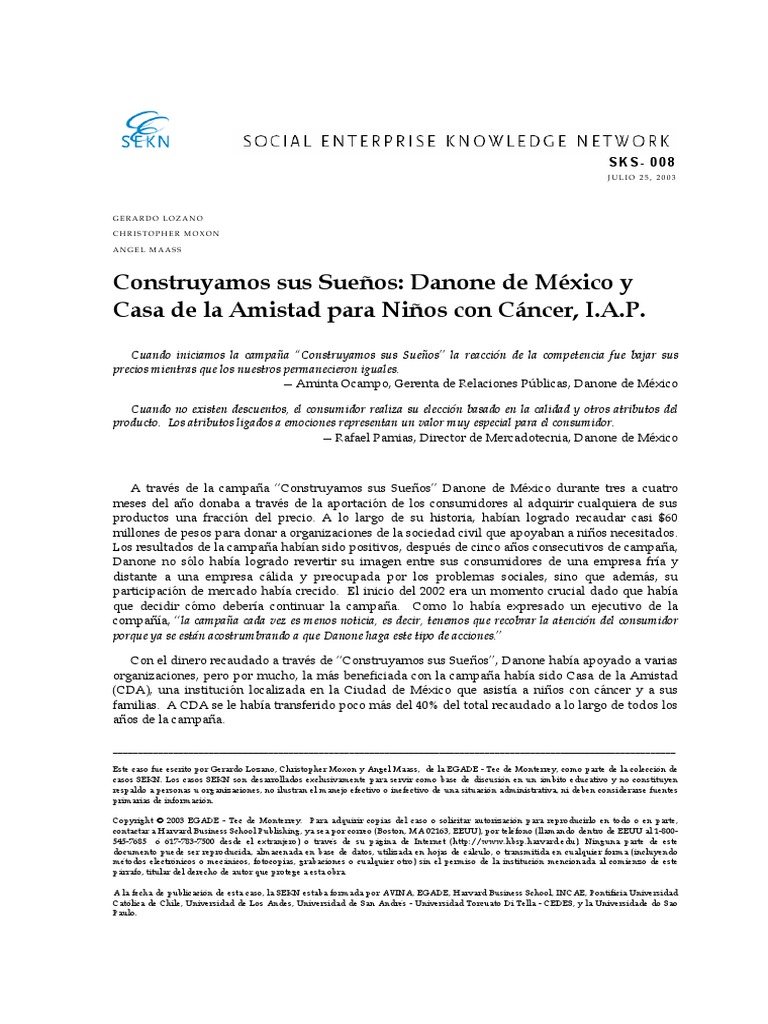 Caso Danone | PDF | México | Publicidad