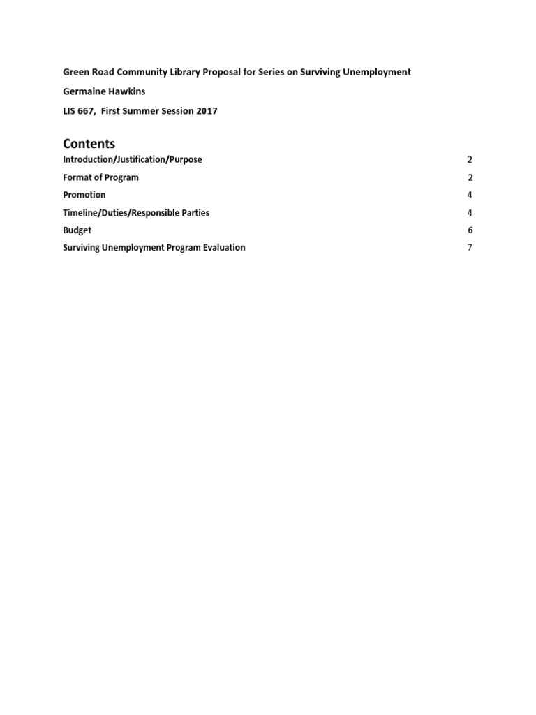 Termproject Programproposal | PDF | Librarian | Unemployment