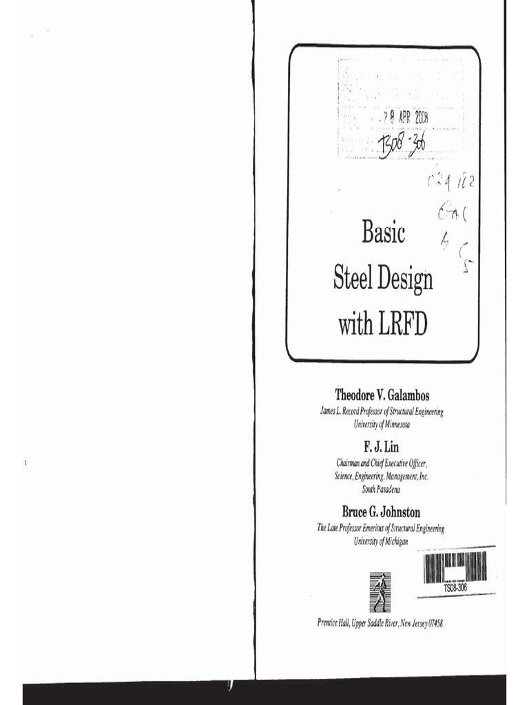Basic Steel Design With LRFD Galambos PDF | PDF