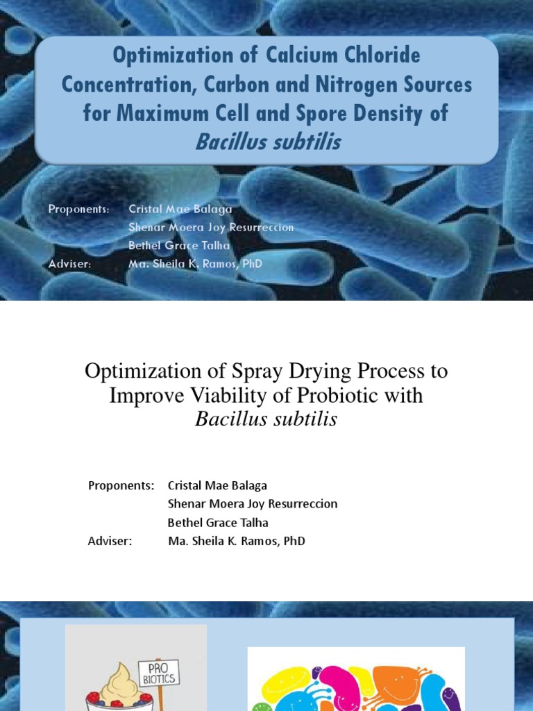 Optimization Of B Subtilis Spores Pdf Bacillus Molasses