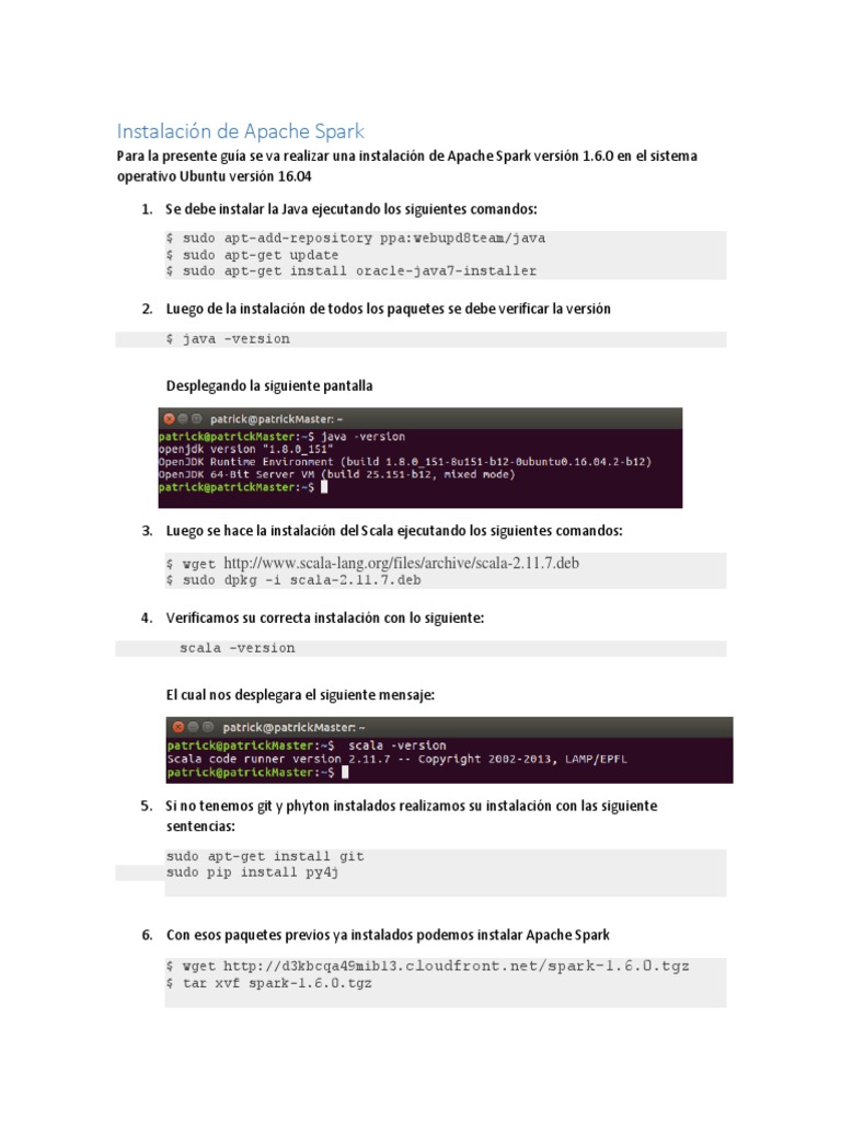 Instalación de Apache Spark | PDF | Cubierta segura | Java (lenguaje de programación)