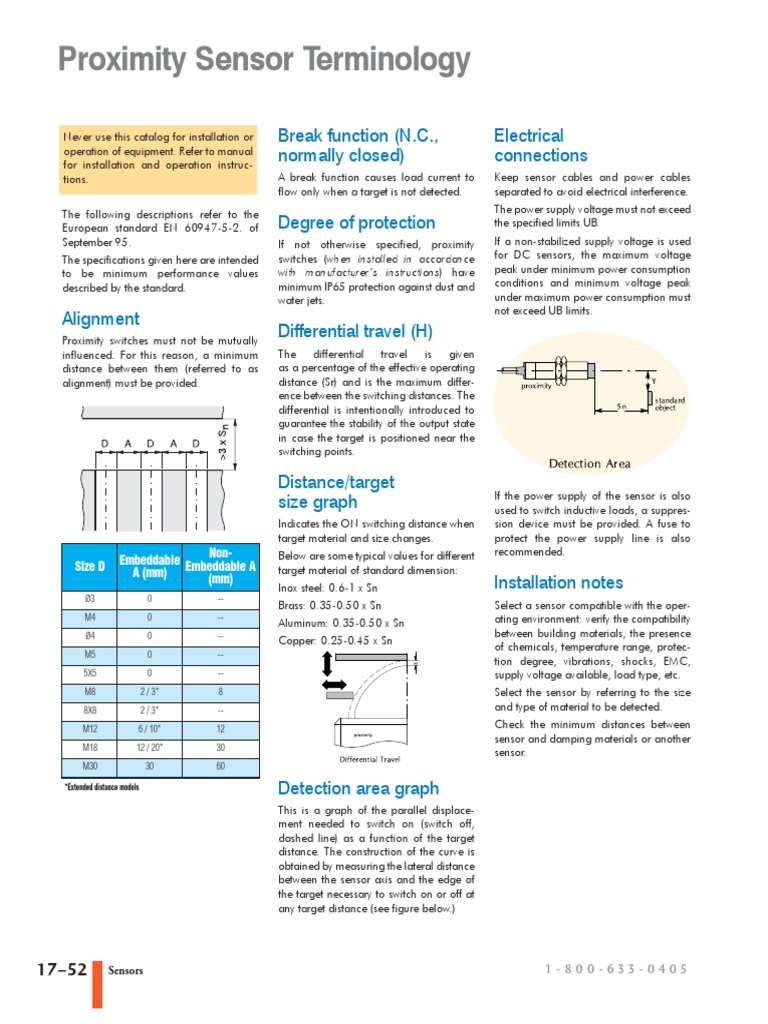 Proximity Sensor Terminology | PDF | Switch | Power Supply