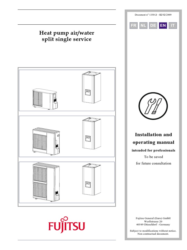 Fujitsu Heat Pump Installation Manual | PDF | Heat Pump | Hvac