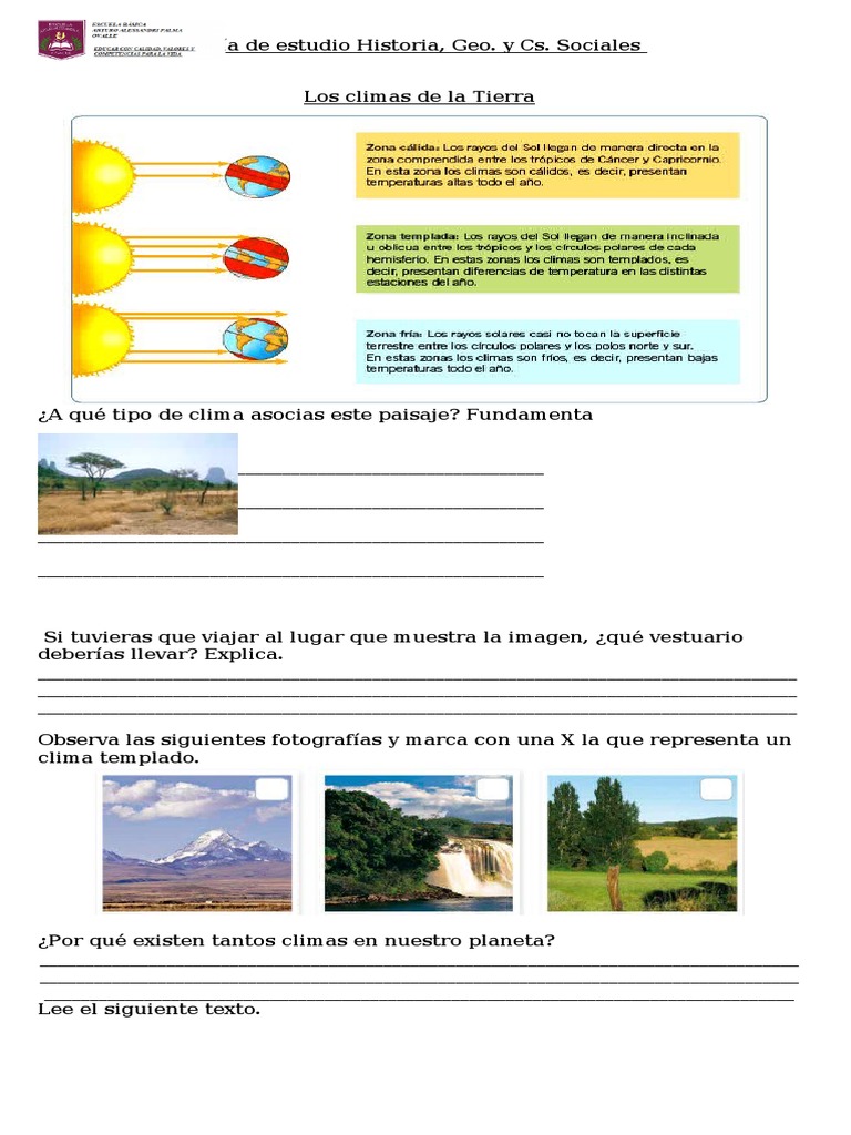 Guía de Estudio Historia | PDF | Zona tropical | Clima