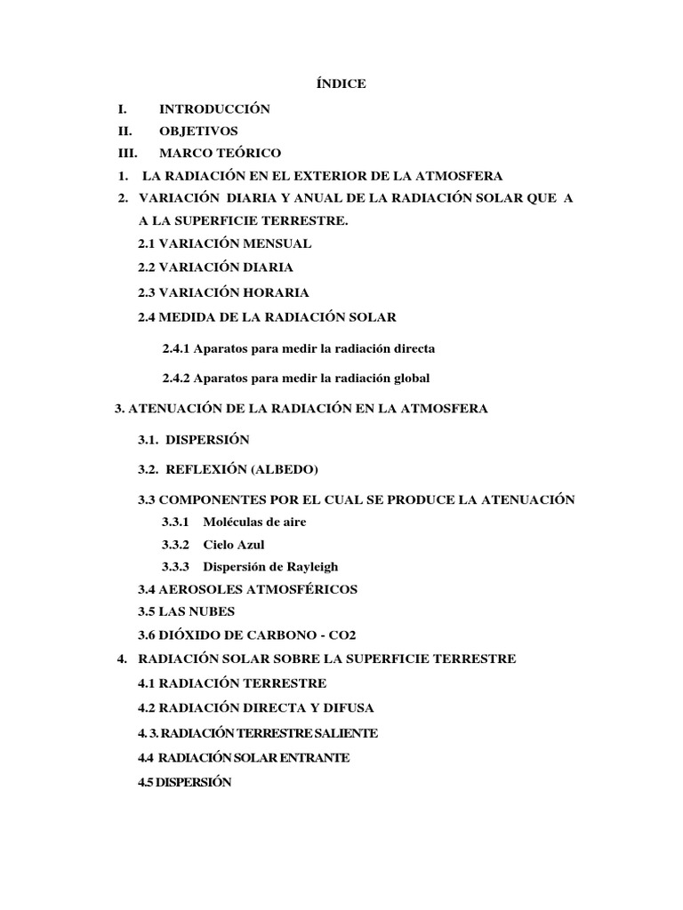 Índice de Exposion Meterol | PDF | Luz de sol | Atmósfera