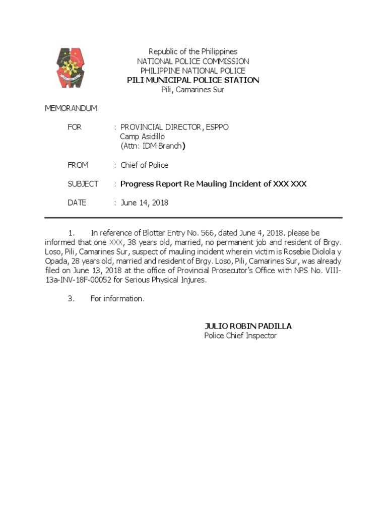 Pili Municipal Police Station | PDF