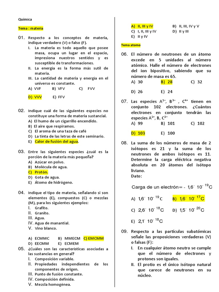 Química y Fisica | PDF | Isótopo | Neutrón