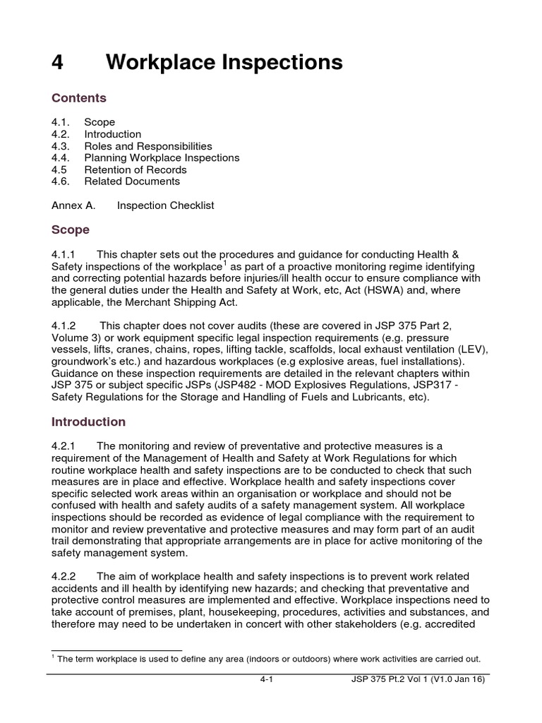 Workplace Inspections Chapter 04 | PDF | Occupational Safety And Health ...