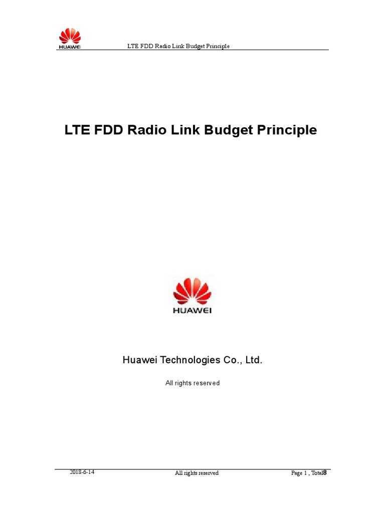 LTE FDD Radio Link Budget Principle Explained | PDF | Radio Propagation | Lte (Telecommunication)