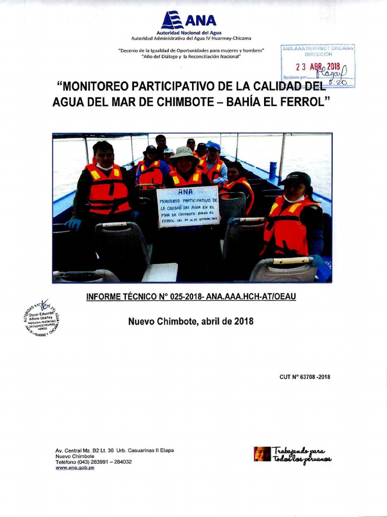 Resultados de Monitoreo Participativo de La Calidad Del Agua-2018 | PDF