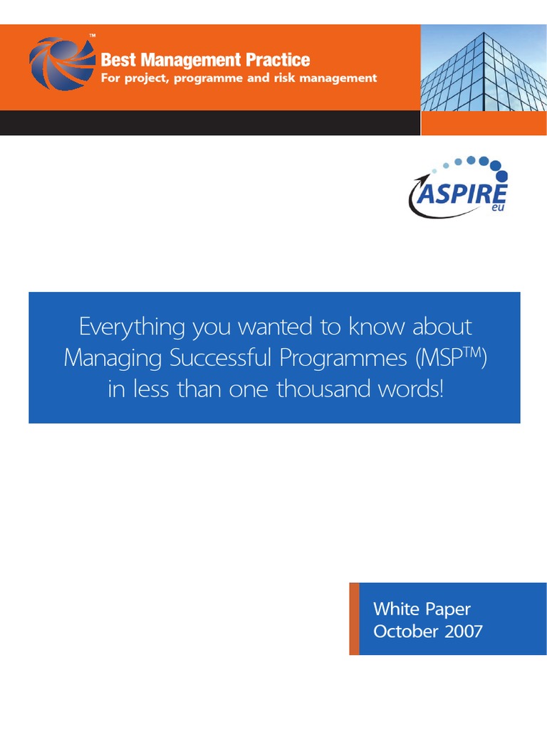 MSP White Paper V5 | Download Free PDF | Governance | Business