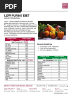Purine Table PDF | PDF | Sausage | Gout