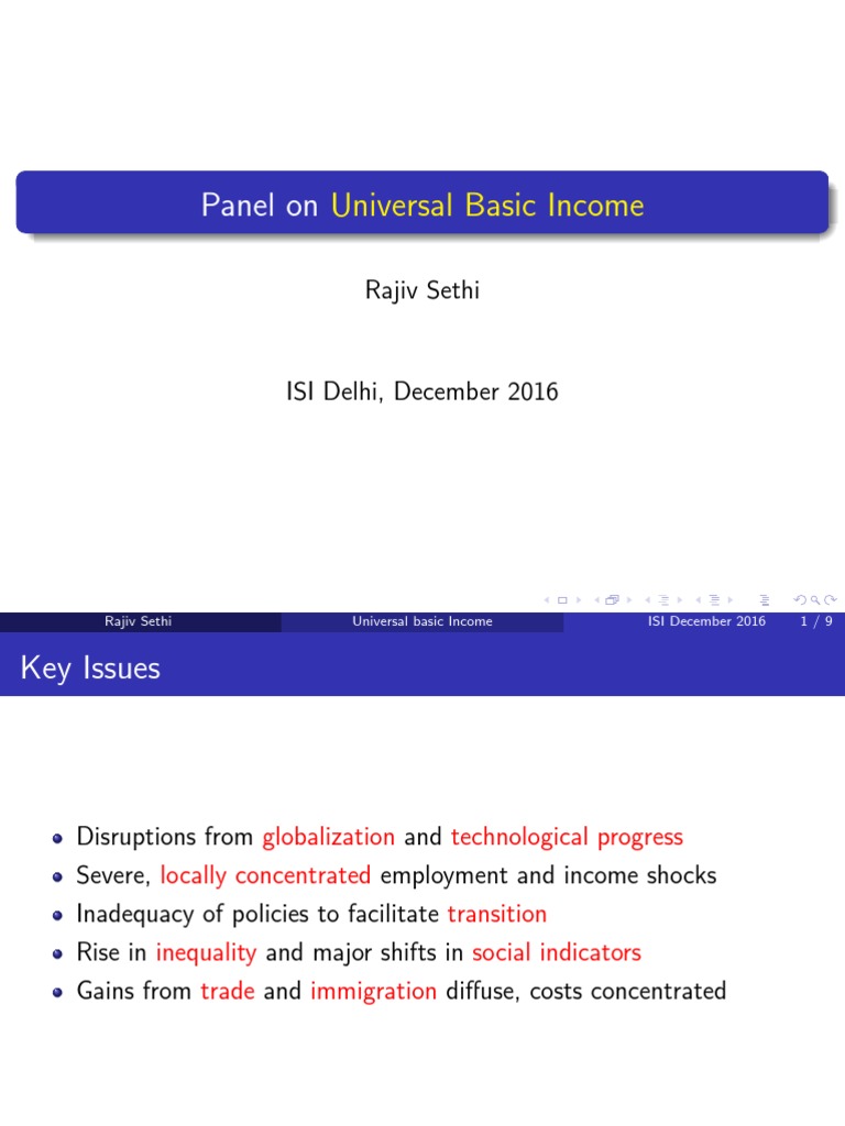 Slides ISI Panel | PDF | Labour Economics | Economic Inequality