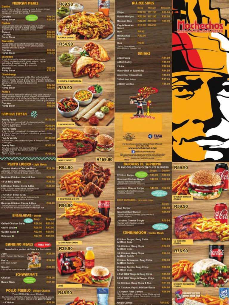 Mochachos Menu October 2017 A4 | PDF