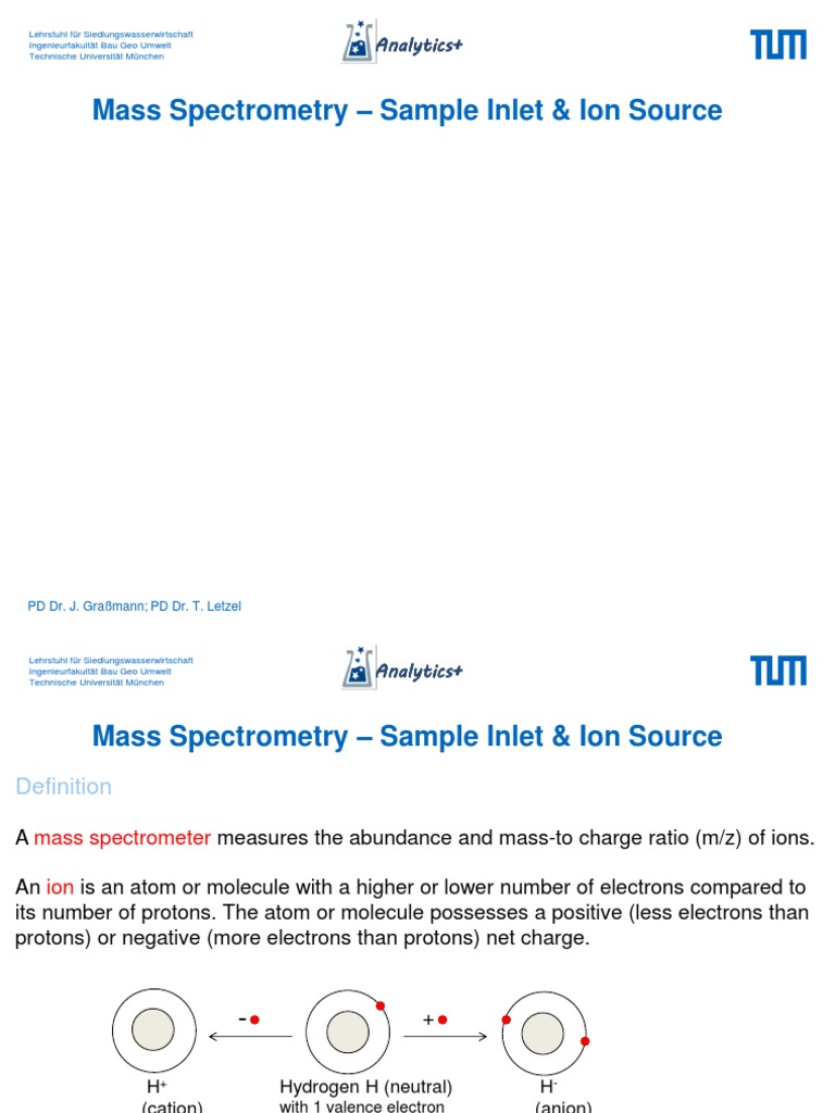 Mass - Spectrometry - Sample Inlet - Ion Source | PDF
