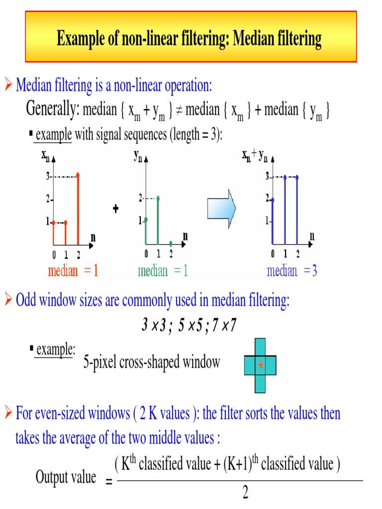 Non Linear Filtering | PDF | Pixel | Computer Vision