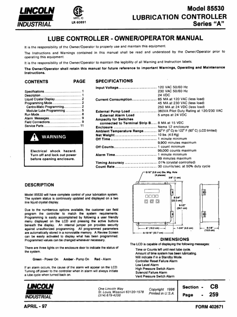 Lincoln 85530 PDF | PDF | Switch | Relay