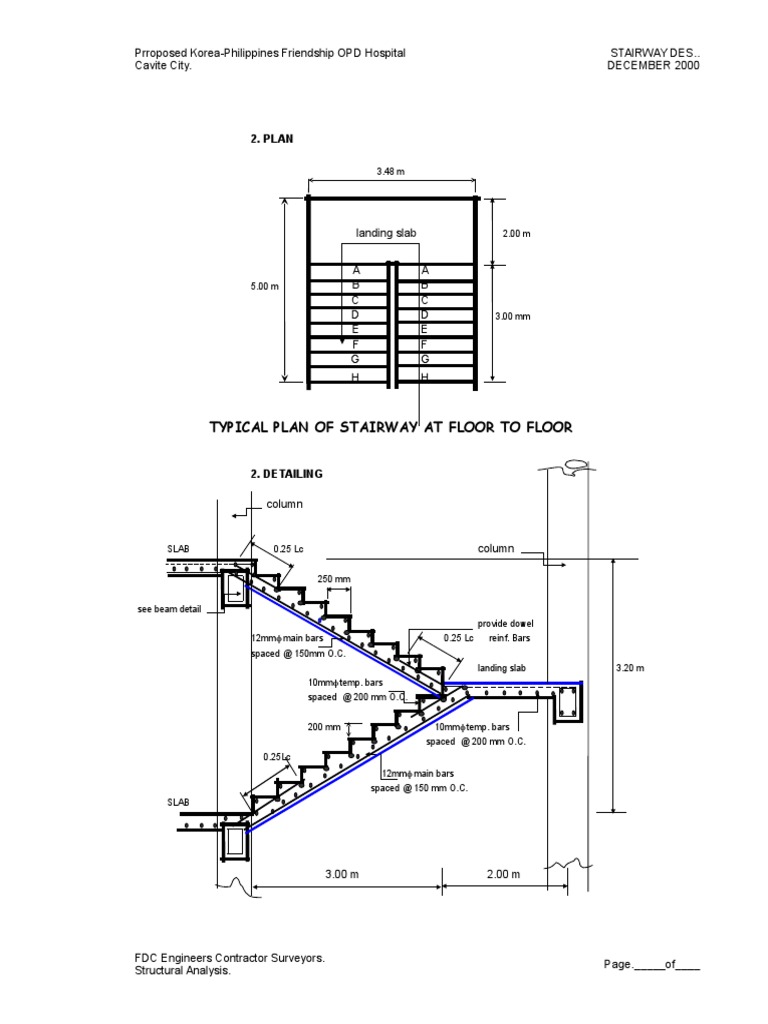 Typical Plan of Stairway at Floor To Floor | PDF