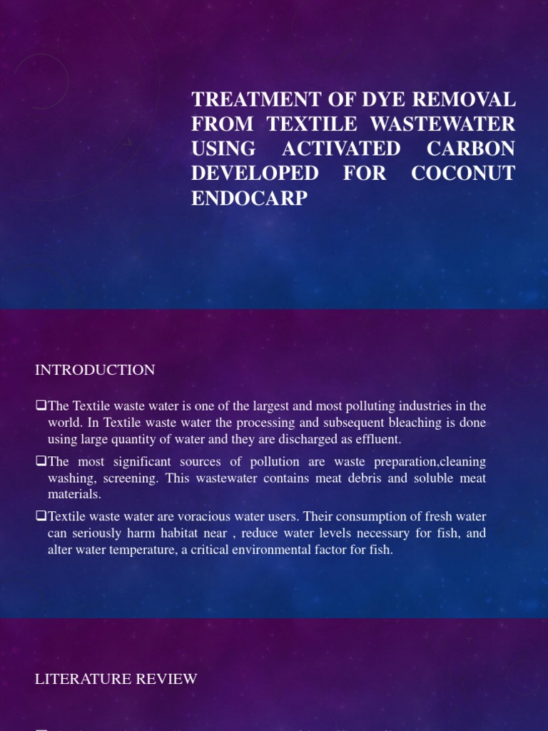 Treatment of Dye Removal From Textile Wastewater Using | PDF