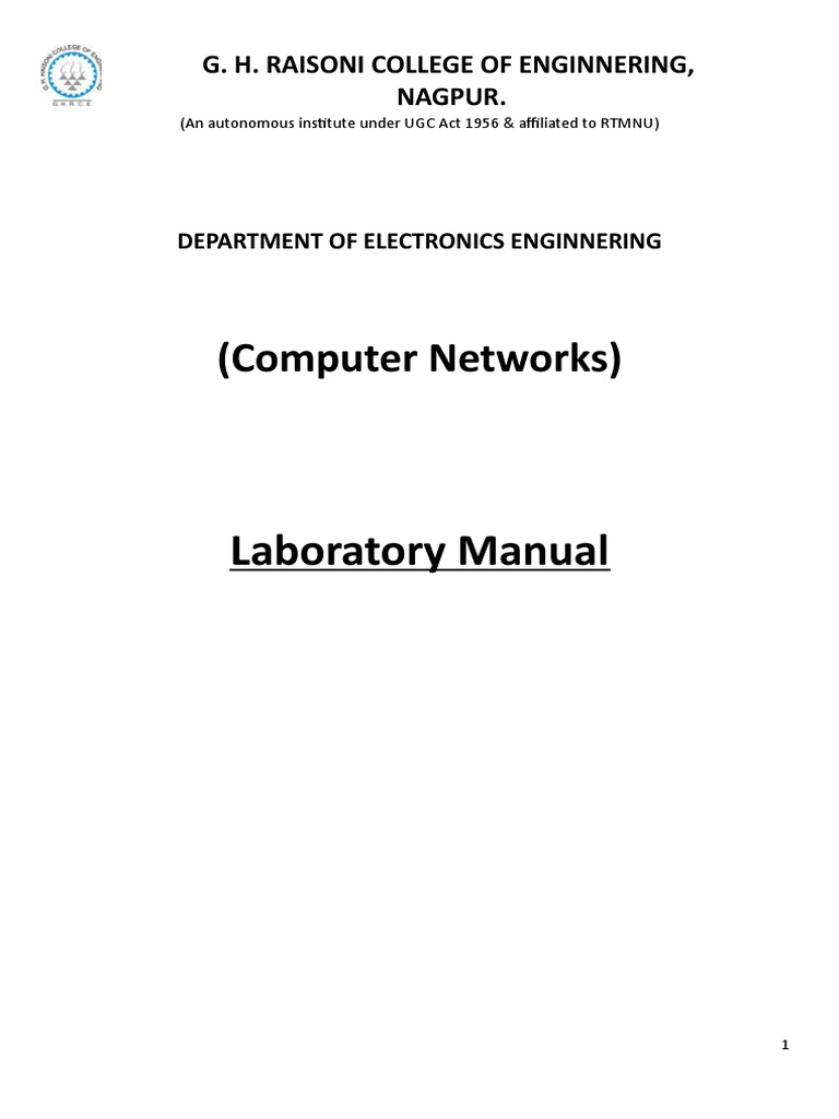 Laboratory Manual: (Computer Networks) | PDF | Ip Address | Computer Network