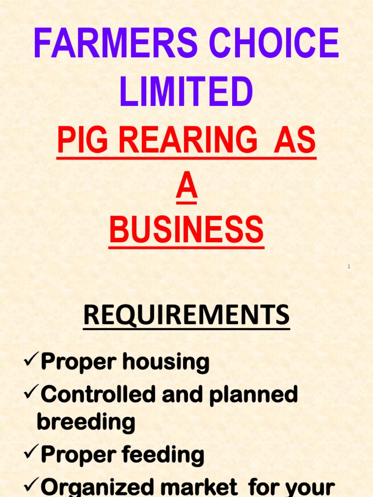 Piggery Farming: Key Requirements & Plans | PDF | Domestic Pig ...