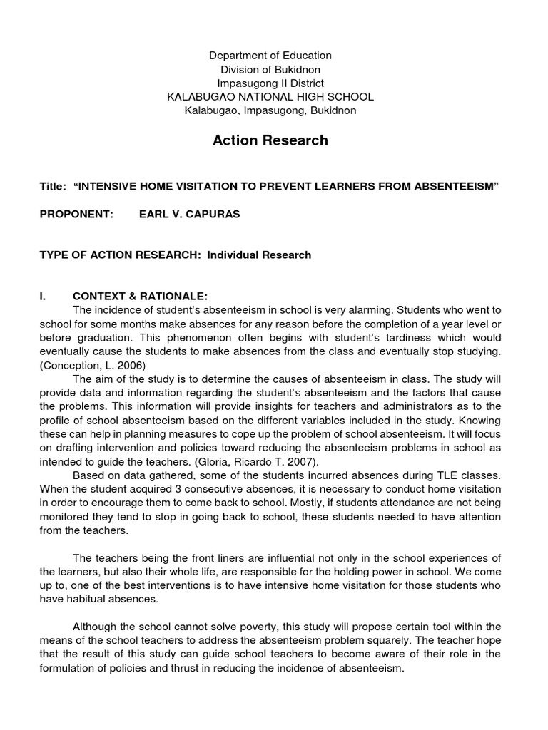 Action Research Proposal Tle Group | PDF | Action Research | Teachers