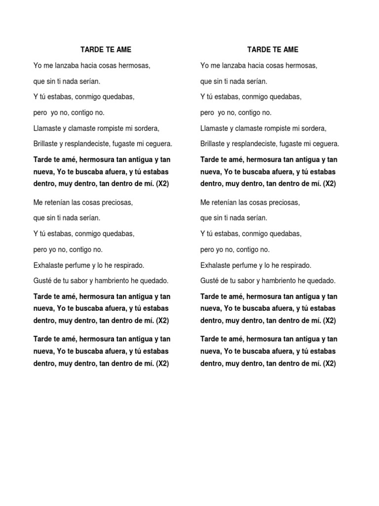 Tarde Te Ame | PDF