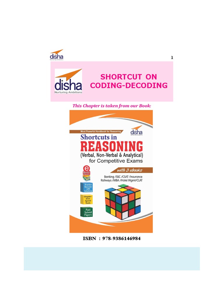 Disha Publication Shortcut On Coding Decoding | PDF | Matrix (Mathematics) | Mathematical Concepts