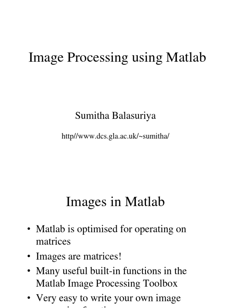 Image Processing Using Matlab | PDF | Histogram | Rgb Color Model