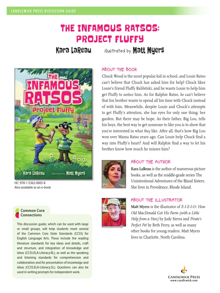 The Infamous Ratsos: Project Fluffy Discussion Guide | PDF