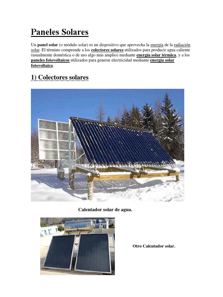 Paneles Solares | PDF | Panel solar | Energía solar