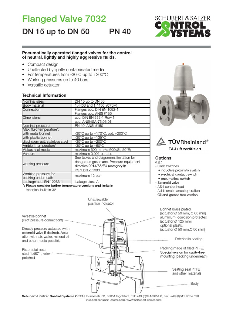 7032 - Data Sheet | Download Free PDF | Valve | Switch