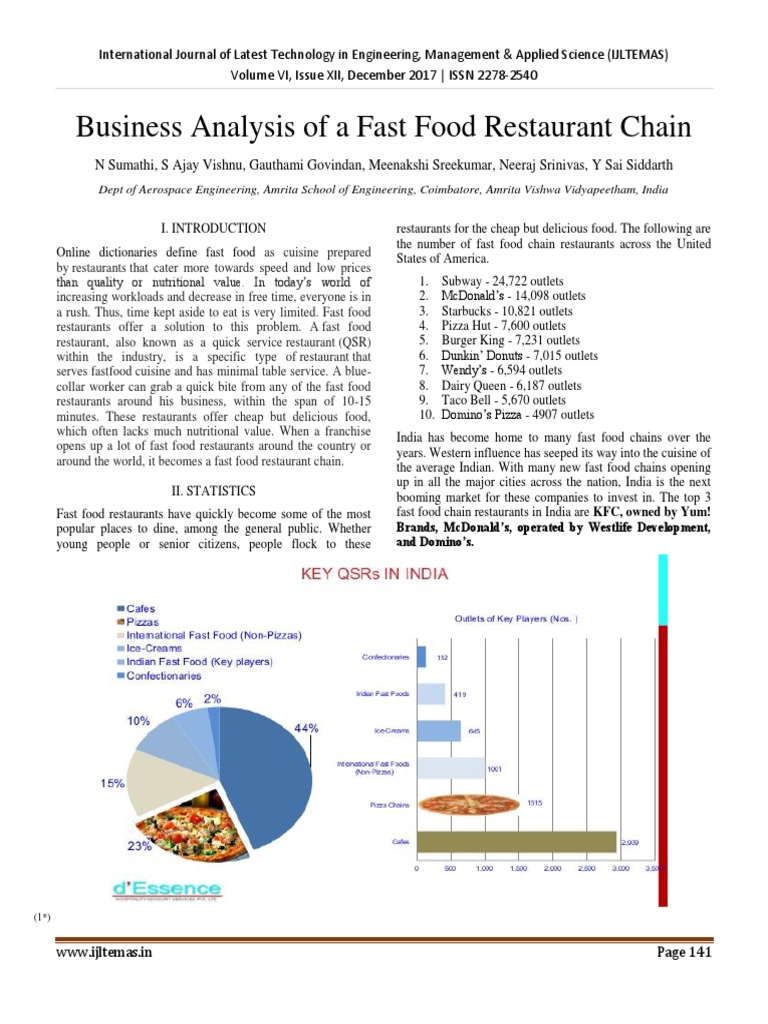 Business Analysis of A Fast Food Restaurant Chain | PDF | Fast Food ...