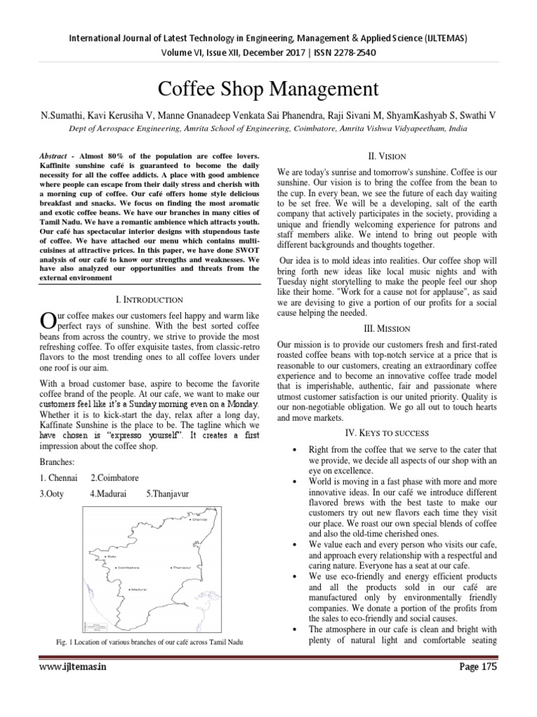 Coffee Shop Management | PDF | Coffee | Coffeehouse