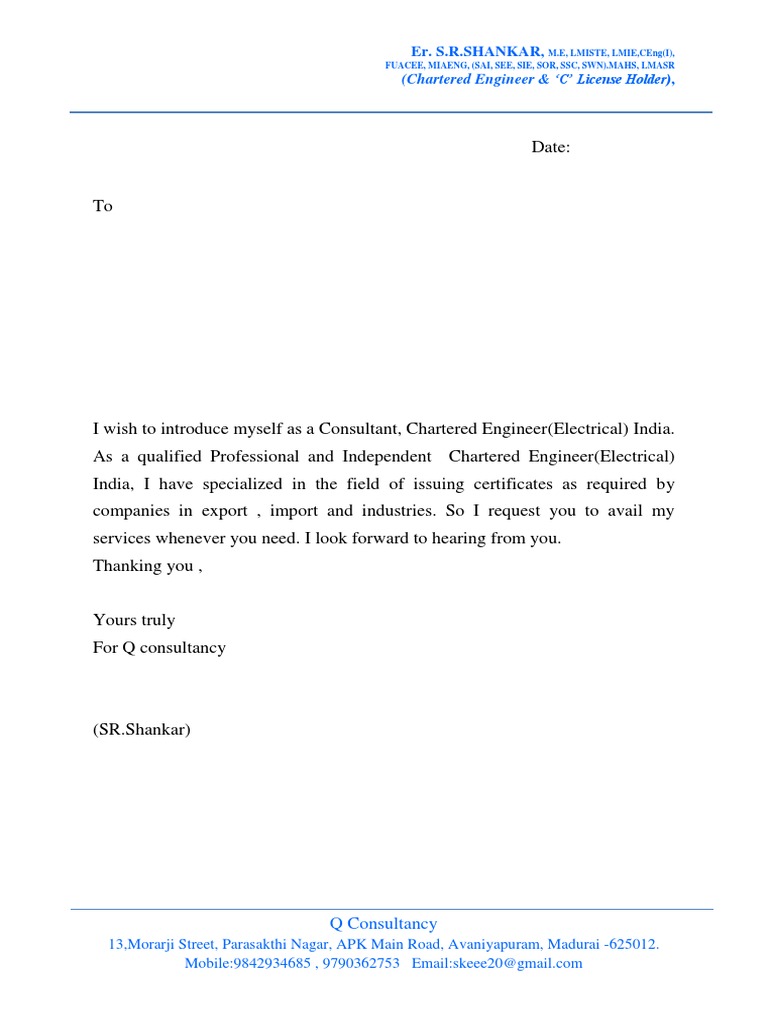 (Chartered Engineer &: Er. S.R.Shankar | PDF