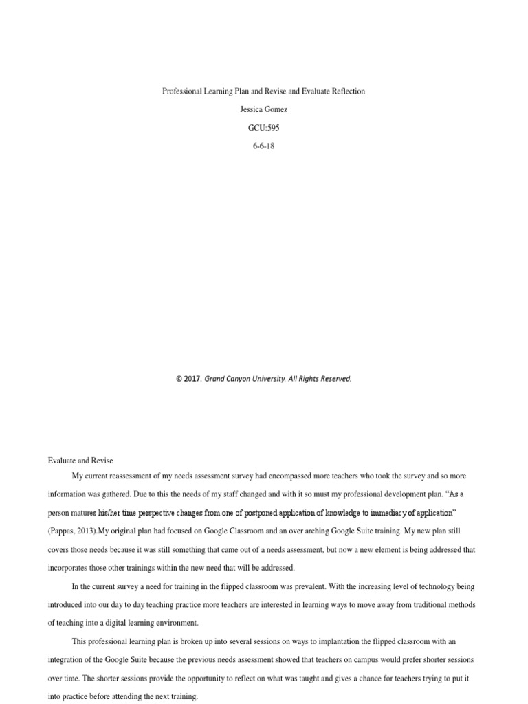 Tec-595 Professional Learning Programs Implementation Plan Template ...