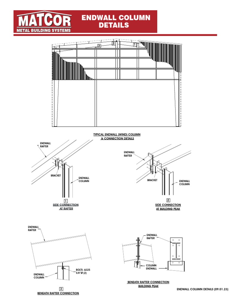 Endwall Column Connection Details | PDF
