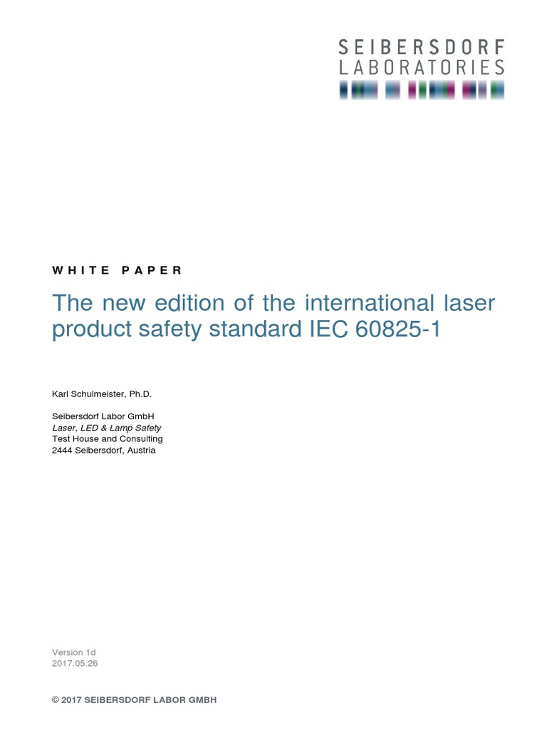 The New Edition of The International Laser Product Safety Standard IEC ...