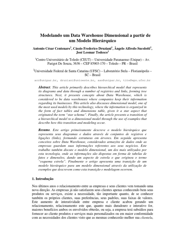 Dw Modelo Dimensional Pdf