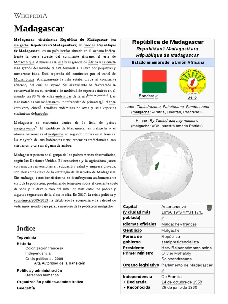 Madagascar | PDF | Madagascar | Agitación